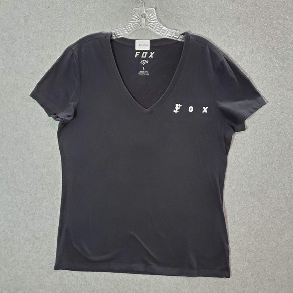 Tops | Fox Head Women Top Large Black Shirt Speed Division Madness Logo ...
